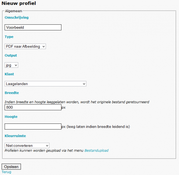 Xpression Manager/assetdownloadprofielen - XpressionManager